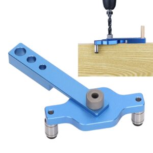 drill hole guide jig, aluminium alloy dowel drilling locator tool locate tool self centering doweling jig drill hole guide dowel jig kit for woodworking