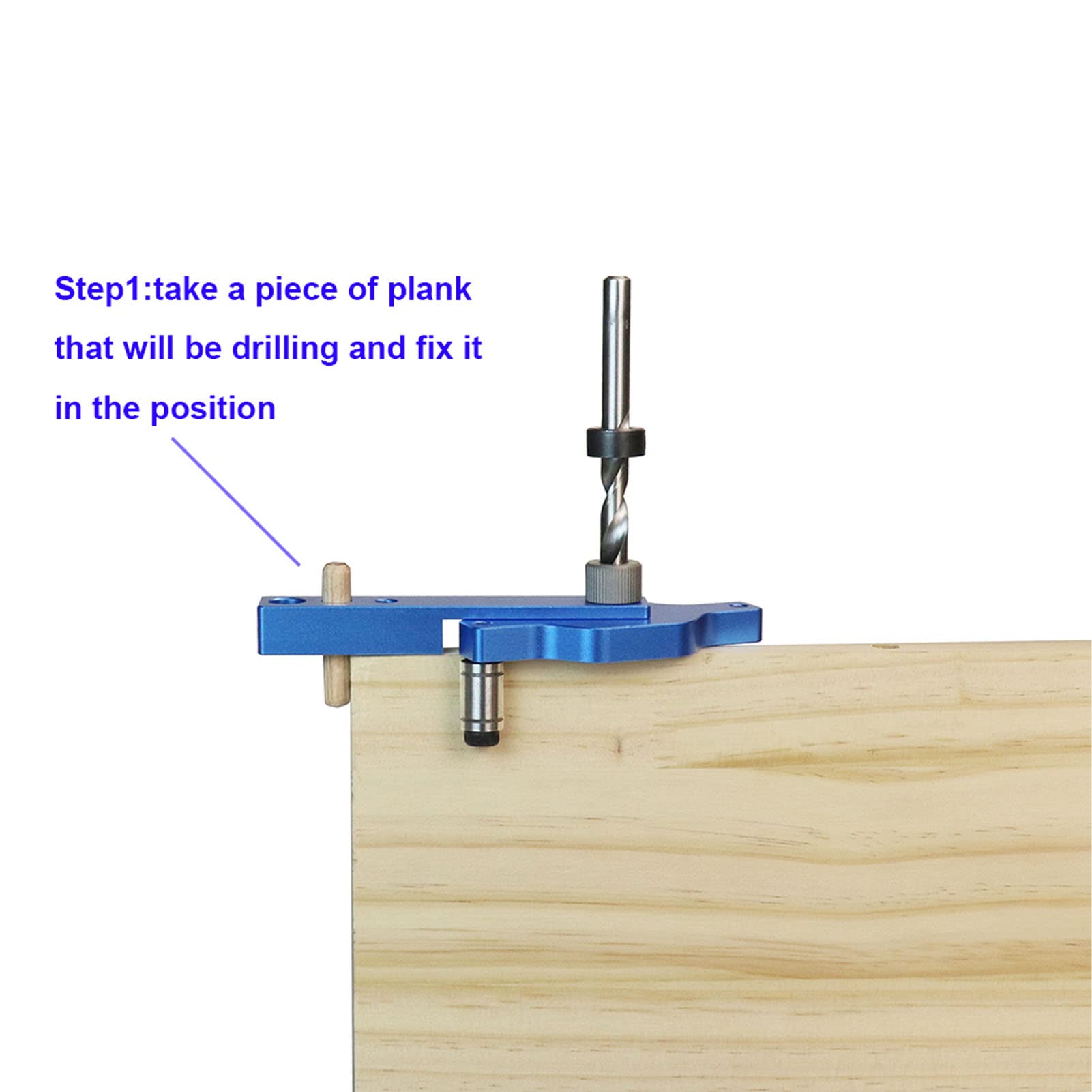 Drill Hole Guide Jig, Aluminium Alloy Dowel Drilling Locator Tool Locate Tool Self Centering Doweling Jig Drill Hole Guide Dowel Jig Kit for Woodworking