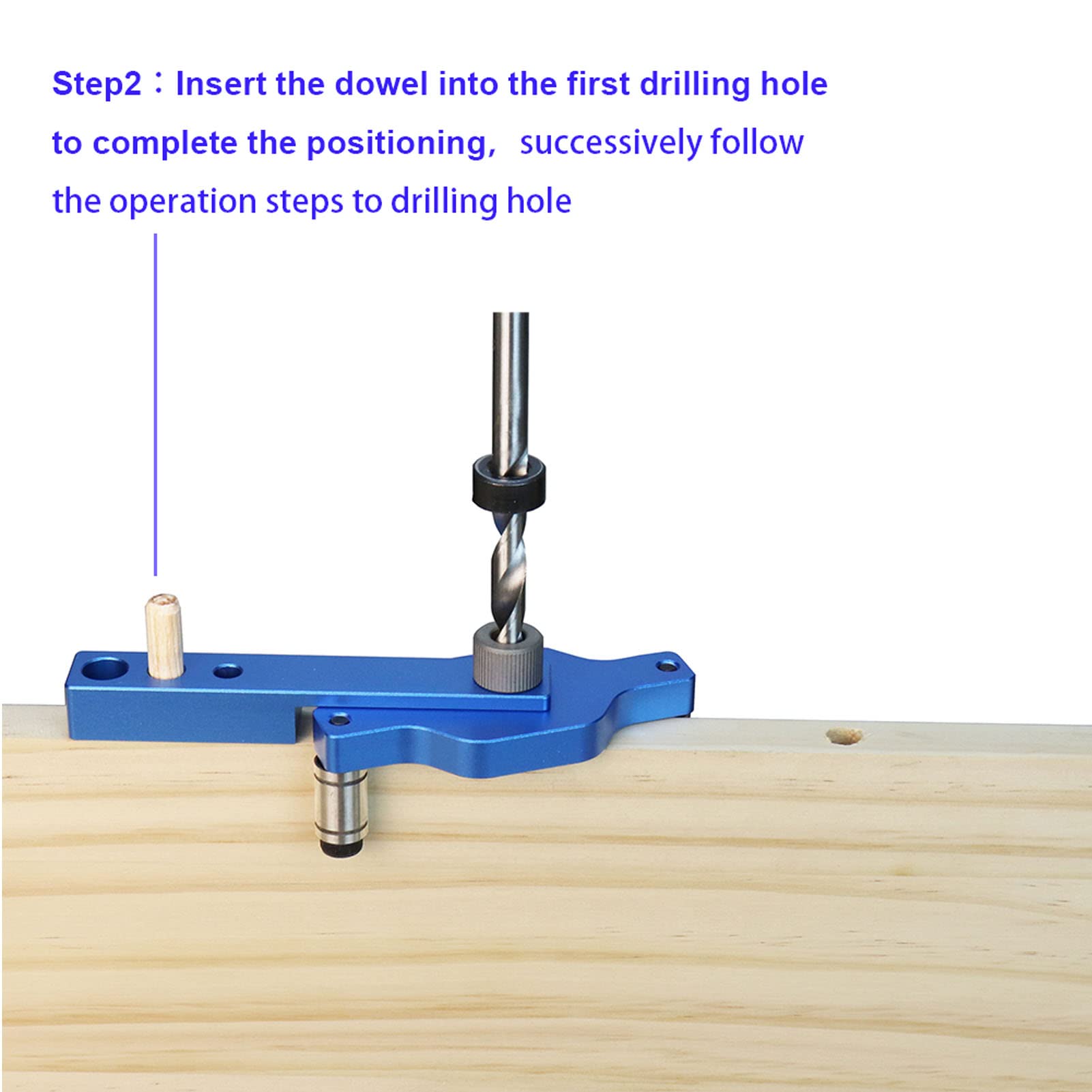 Drill Hole Guide Jig, Aluminium Alloy Dowel Drilling Locator Tool Locate Tool Self Centering Doweling Jig Drill Hole Guide Dowel Jig Kit for Woodworking