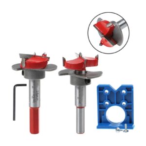 MISNODE 35mm Hinge Jig Kit ABS Plastic Hinge Boring Drill Bit Hole Drill Guide Locator Woodworking Hole Opener for Cabinet Door