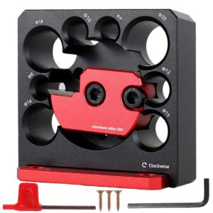 6pcs dowel maker jig kit metric 8mm to 20mm adjustable dowel maker with carbide blade electric drill milling dowel round rod auxiliary tool for wooden rods sticks woodworking (black red)