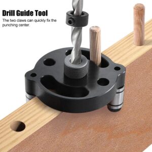 Self Centering Dowel Jig Kit Drill Holster Tool Belt Holder Multifunctional with Safety Rope for Impact Driver