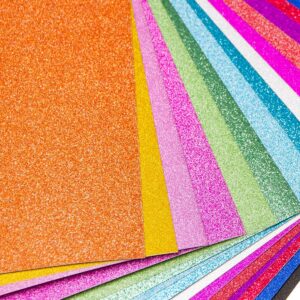 glitter cardstock paper 30 sheets a4 sparkle shinny paper for summer crafts 4th of july independence day gift wraps party decorations 15 colors 250gsm