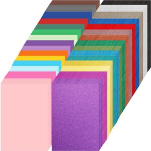 zhanmai 240 pcs cardstock paper 8.5 x 11 inch colored cardstock and glitter cardstock 250 gsm assorted card stock for diy scrapbooking card making art for birthday wedding party craft decoration