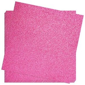 crafasso 12" x 12" 300gms heavy & premium glitter cardstock, 15 sheets, raspberry