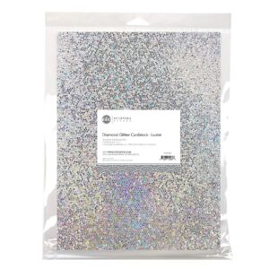 diamond glitter cardstock paper, 14 8.5x11 sheets 7 colors, premium diamond glitter paper for crafts, diy projects, card making, 300gsm