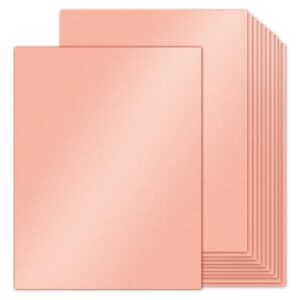 24 sheets pink shimmer cardstock 8.5 x 11 iridescent paper, goefun 80lb card stock printer paper for invitations, certificates, crafts, diy cards