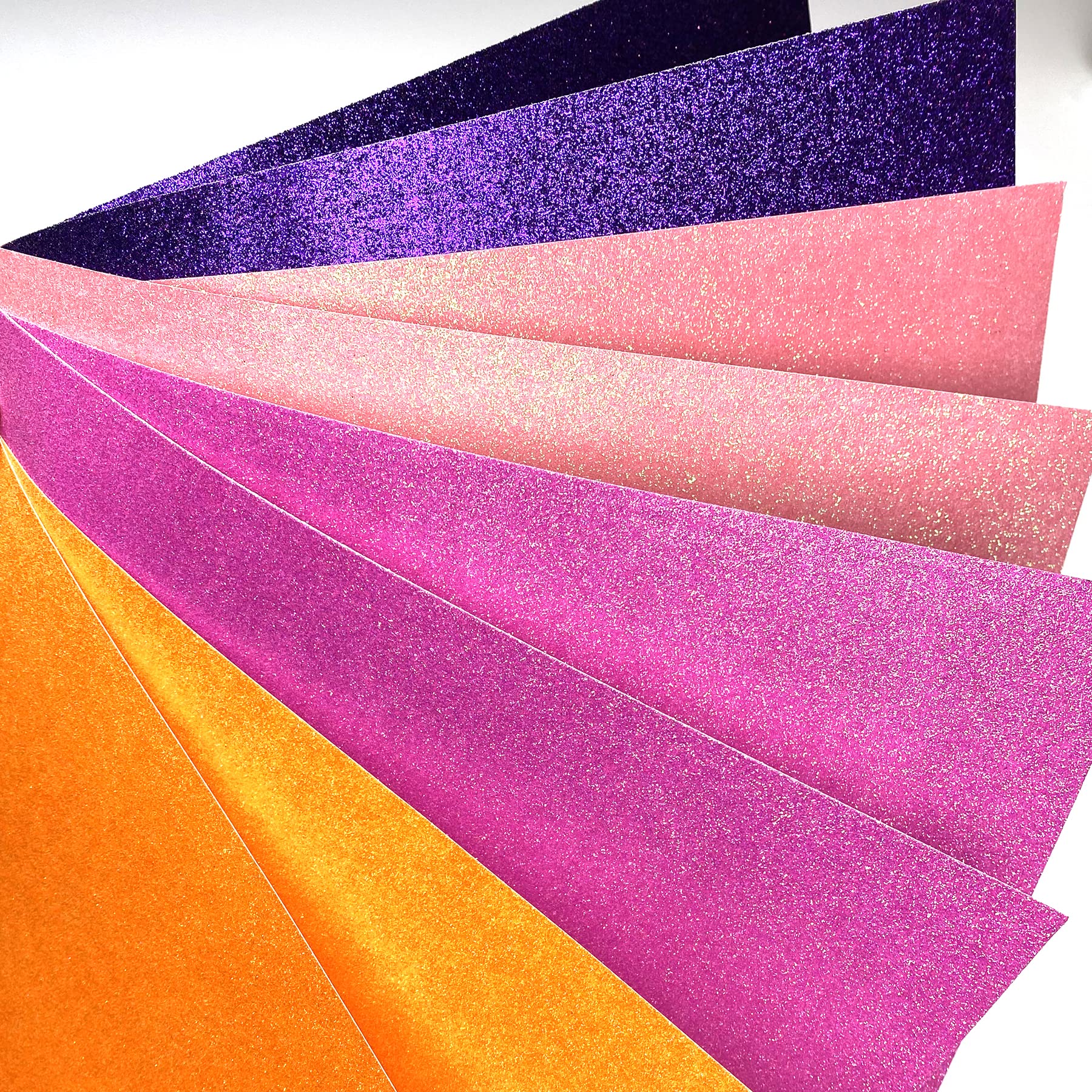 Nonshed Glitter Cardstock Paper, 48 Sheets 24 Colors, Premium Glitter Paper for Crafts, DIY Projects, Card Making, 200GSM