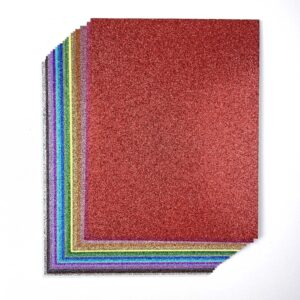 Nonshed Glitter Cardstock Paper, 48 Sheets 24 Colors, Premium Glitter Paper for Crafts, DIY Projects, Card Making, 200GSM