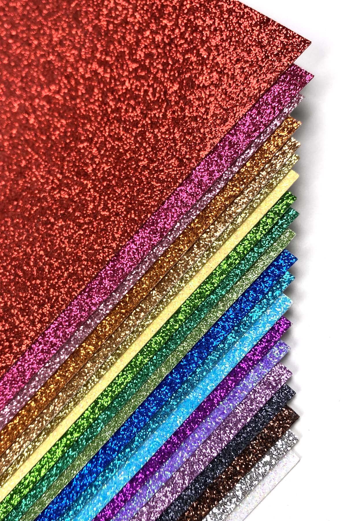 Nonshed Glitter Cardstock Paper, 48 Sheets 24 Colors, Premium Glitter Paper for Crafts, DIY Projects, Card Making, 200GSM