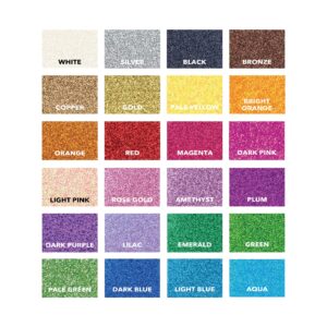 Nonshed Glitter Cardstock Paper, 48 Sheets 24 Colors, Premium Glitter Paper for Crafts, DIY Projects, Card Making, 200GSM