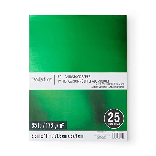 8.5”; x 11”; Foil Cardstock Paper by Recollections™, 25 Sheets