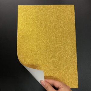 Qililandiy 10 Sheet A4 Gold Glitter Cardstock Paper Thick Sparkling Glitter Paper for Card Making DIY Scrapbooking Art Crafts Weddings & Birthday, Party Decorations (One-Sided)