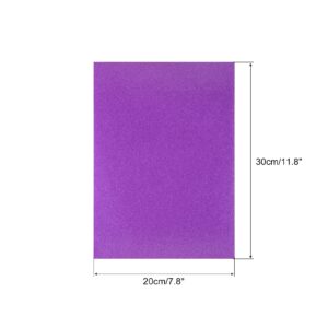 MECCANIXITY Glitter Cardstock Paper 7.8 Inch x 11.8 Inch, 20 Sheets Sparkly Paper Craft Cardstock for Thanksgiving Gift Box Wrapping Birthday Decor Scrapbook, Purple, 80gsm