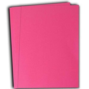 Hamilco Colored Cardstock Scrapbook Paper 8.5" x 11" Fuchsia Pink Color Card Stock Paper 50 Pack