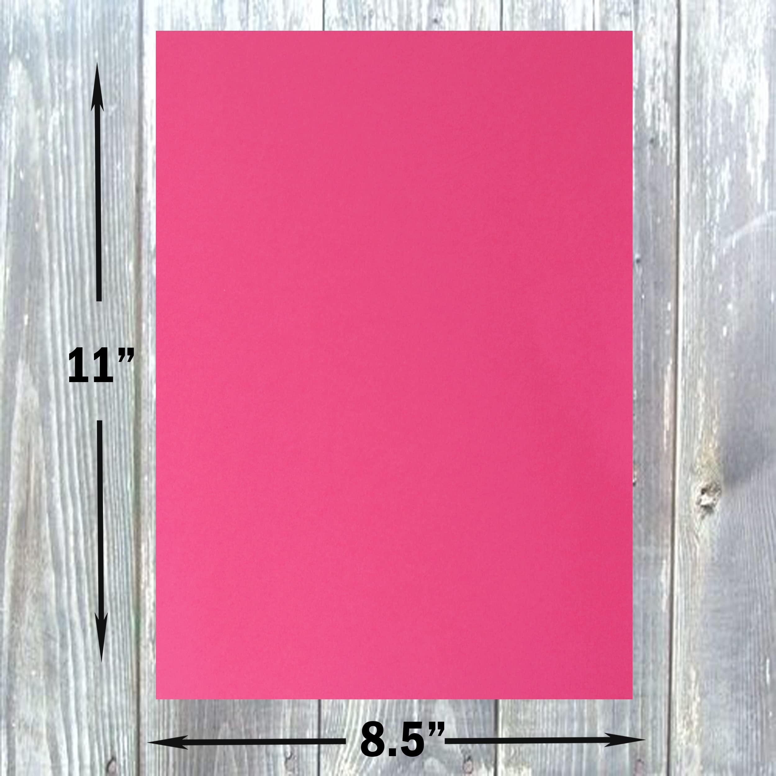 Hamilco Colored Cardstock Scrapbook Paper 8.5" x 11" Fuchsia Pink Color Card Stock Paper 50 Pack