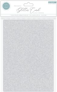 craft consortium the essential glitter cardstock a4 10/pkg-silver