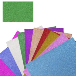 glitter cardstock paper a4, 20 sheets creative colored shimmer sparkly paper thin craft cardstock paper for diy party graduation decor, birthday party decor (mixed color)