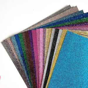 sequin glitter 12x12 glitter cardstock paper (pack of 20) | vibrant crafting glitter paper for cricut | card making supplies | craft paper for diy and art projects - encore