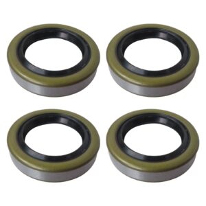 pack of 4 trailer axle hub wheel grease seal for dexter 010-019-00 (10-19) transcom 171255tb national 473336, 3500# e-z lube axle #84 1.719'' x 2.565'' - grabote