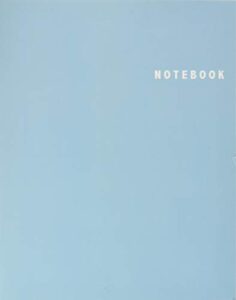 notebook: unlined/plain notebook - large (8.5 x 11 inches) - 106 pages || pastel blue softcover