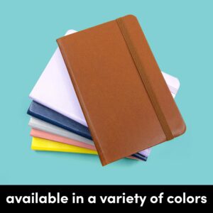 PAPERAGE Lined Pocket Journal Notebook, 2 Pack, (Turquoise), 160 Pages, Small, 3.7 inches x 5.6 inches - 100 gsm Thick Paper, Hardcover