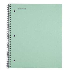 Mintra Office Durable Spiral Notebooks, 1 Subject, (Salmon, Sage Green, Lavender, College Ruled 3 Pack), 100 Sheets, Poly Pocket, Moisture Resistant Cover, Strong back, For School, Office, Business,