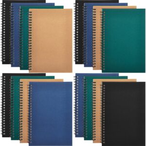 12 pack hardcover spiral notebook college ruled a5 spiral journal notebook lined notebooks journals for office school supplies, 100 pages/ 50 sheets, 8.3 x 5.5 inches