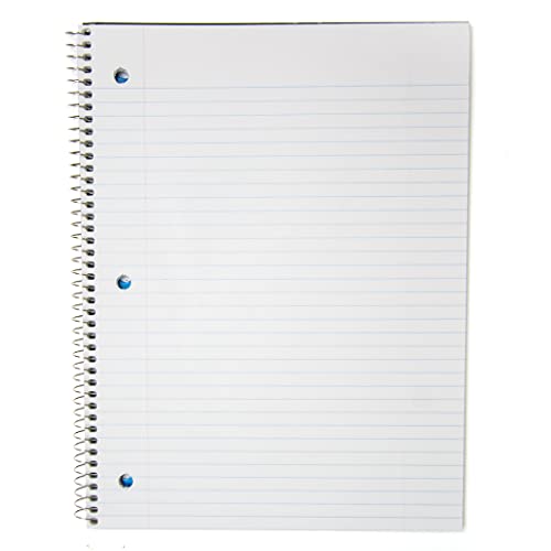 Top Flight Standards 5-Subject Wirebound Notebook, 200 Sheets, 3-Hole Punched, College Rule, 10.5 x 8 Inches, 1 Notebook, Color May Vary (31820)