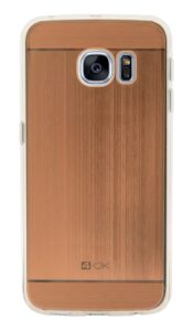 4-ok metal case for samsung galaxy s7 - rose gold