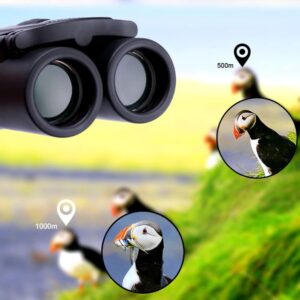 ODLUHAO HD Powerful Binoculars 5000M Long Range Folding Mini Telescope Professional Hunting Zoom Military BAK4 FMC Optics for Sports Outdoor Camping Travel Gifts (500x25)