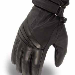 FMC Motorcycle Women's Leather Blk Driving Waterproof Gloves with Hipora Insert Soft (XS Regular)