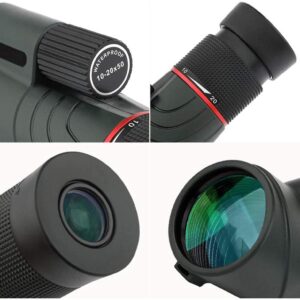 ROLTIN 10-20x50 High Power Zoom Monocular Compact IPX7 Waterproof BAK4 Prism FMC Lens Monocular for Adult Bird Watching, Outdoor Hunting, Travel, Sightseeing Adults