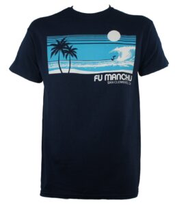 fu manchu mens surf san clemente t-shirt m blue