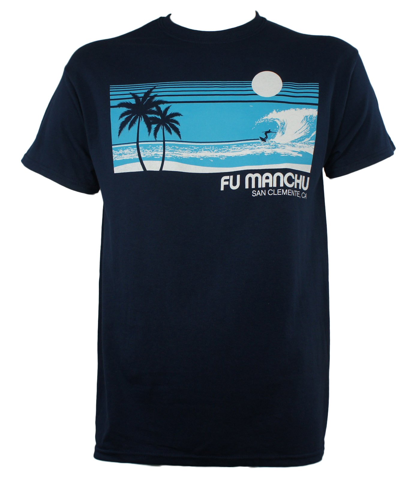 Fu Manchu Mens Surf San Clemente T-Shirt M Blue