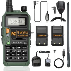 baofeng uv-s9 plus 8w ham radio high power tri-power portable two way radio with extra 2200 mah battery,usb charger cable,programming cable,speaker mic full kit