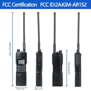 Baofeng AR-152 Military Grade 10W Long Range Walkie Talkies Ham Radio for Adults,Two Way Radio with More Rechargeable Battery and 18.89’’ Tactical Antenna Full Baofeng Accessories