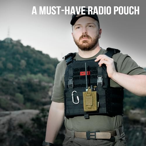 OneTigris Radio Holster for BaoFeng UV-5R BF-F8HP Nylon MOLLE Pouch for Walkie Talkie