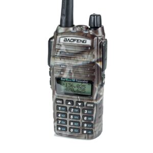 baofeng uv-82hp (camo) high power dual band radio: 136-174mhz (vhf) 400-520mhz (uhf) amateur (ham) portable two-way