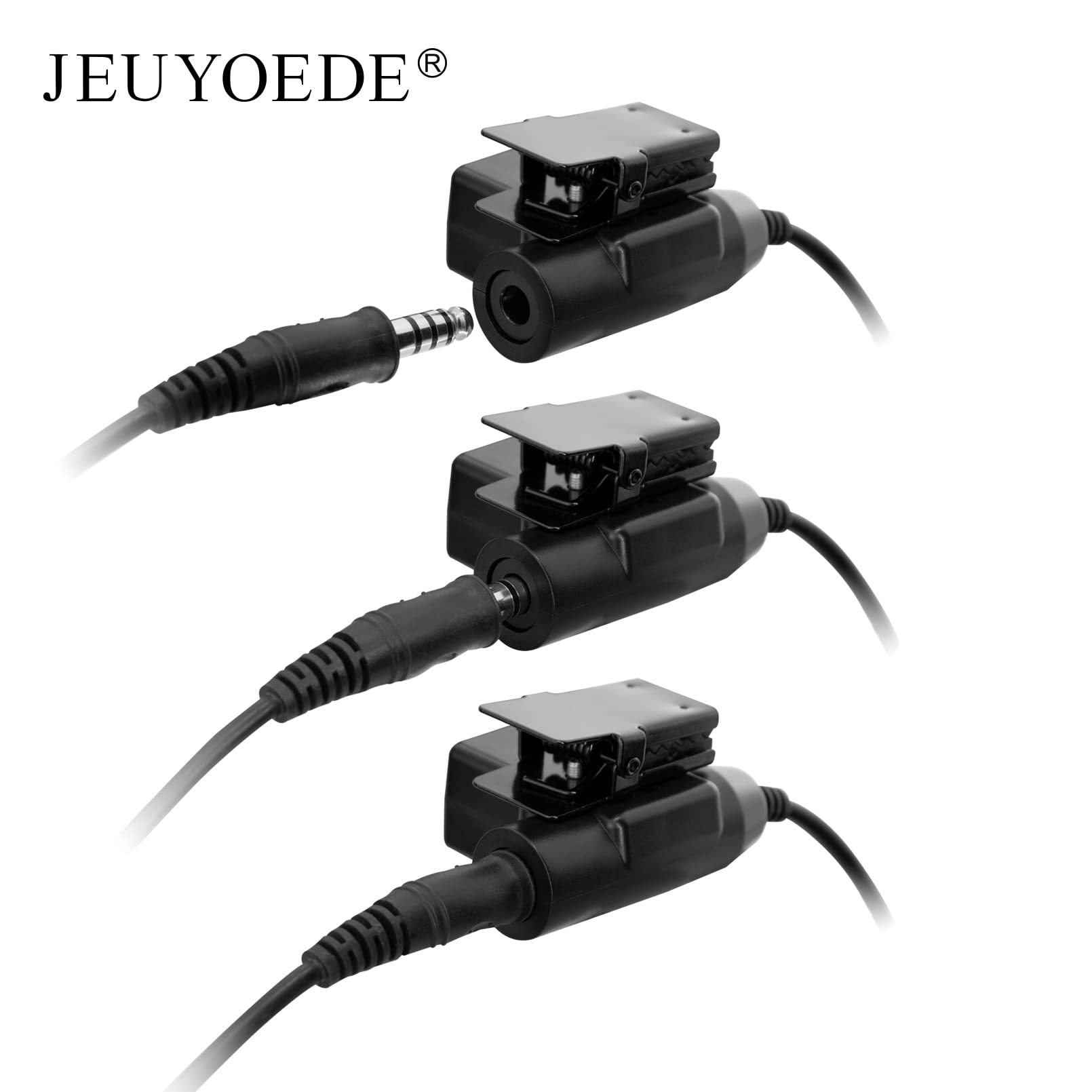 JEUYOEDE U94 PTT Tactical Military Adapter Standard 7.1mm Plug Compatible with Kenwood Radio