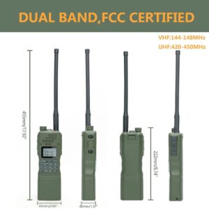 Baofeng AR-152 Military Grade 10 watt Ham Walkie Talkies for adults,long range rechargeable tactical radio with Green Speaker Mic and Tactical antenna full baofeng accessories