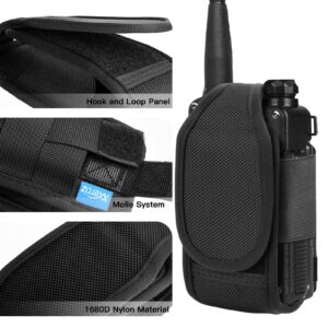 Xxerciz Radio Holder Radio Case Heavy Duty Radios Pouch Bag for Two Ways Walkie Talkies Radio Holder for Baofeng, Motorola, Midland CB Walkie Talkies