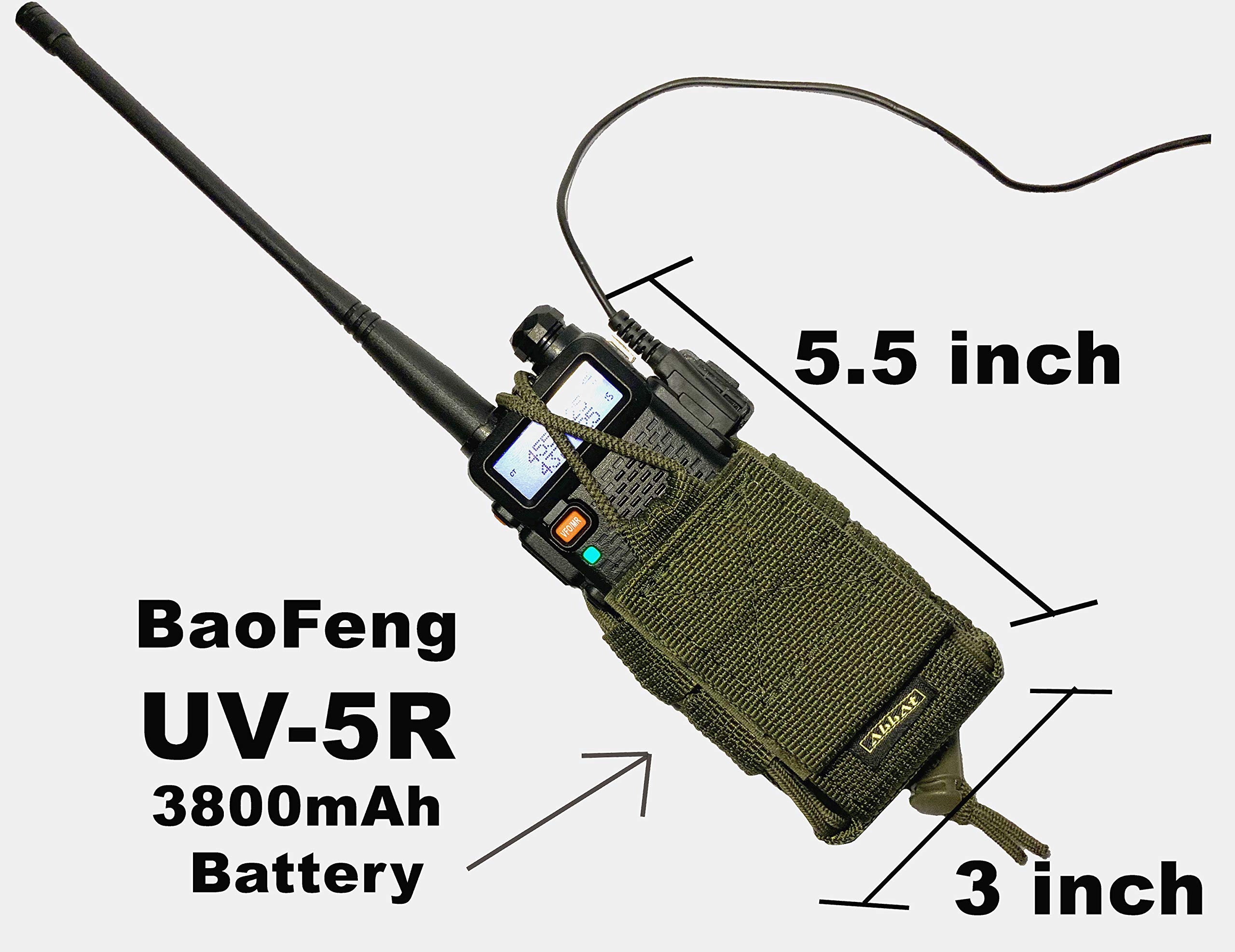 M.O.L.L.E pouch bag Radio Phone GPS tactical molle (Olive OD Green)