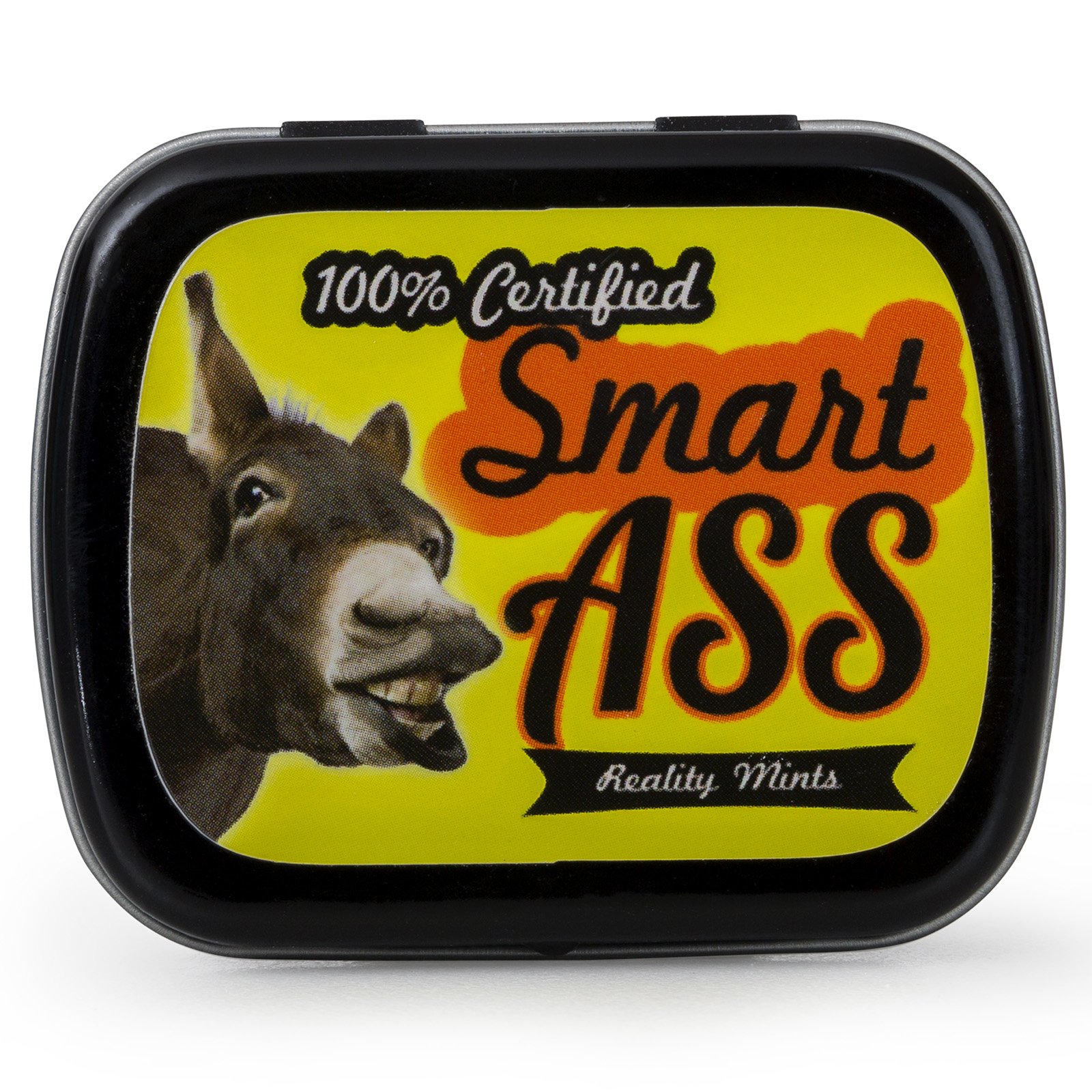 100% Smart Ass Mints – Gift for Sarcastic People – Funny Gifts for Men – Funny Mint Tins - Stocking Stuffers for Friends – Peppermint Mints – Smartass - Donkey Gifts - Reality Mints