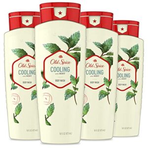 old spice body wash for men, invigorate with cooling mint, 16 fl oz (pack of 4)