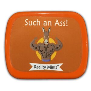 such an ass mints – buff donkey design mint tin – novelty candy for men – chocolate breath mints, sugar-free