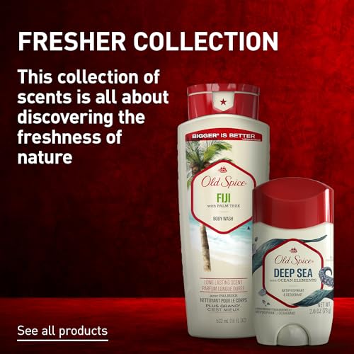 Old Spice Men's Body Wash Fiji with Palm Tree, 18 oz (Pack of 4)