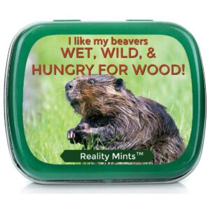 i like beavers mints for friends easter gifts for adult naughty stocking stuffers best friend for men peppermint breath mints i love beaver gag gifts weird white elephant ide, 3 oz