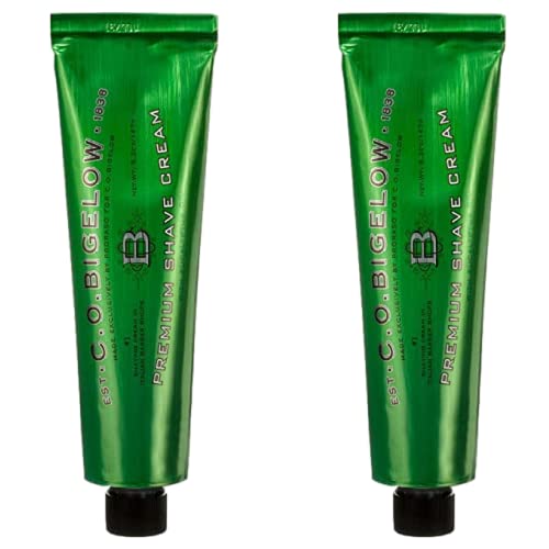 C.O. Bigelow Premium Shave Cream for Men with Eucalyptus and Coconut Oil, 5.2 Ounces, for All Skin Types Pack of 2