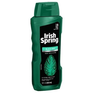 Irish Spring, Body Wash Black Mint, 18 Ounce